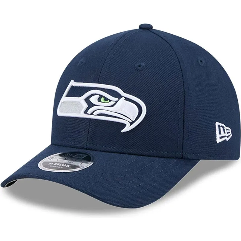 New Era Curved Brim 9FORTY M-Crown Team Seattle Seahawks NFL Navy Blue ...