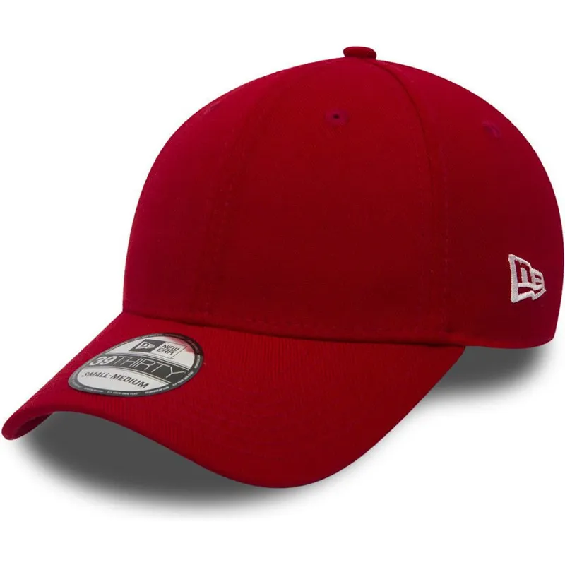 New Era Curved Brim 39THIRTY Basic Flag Red Fitted Cap: Caphunters.mt
